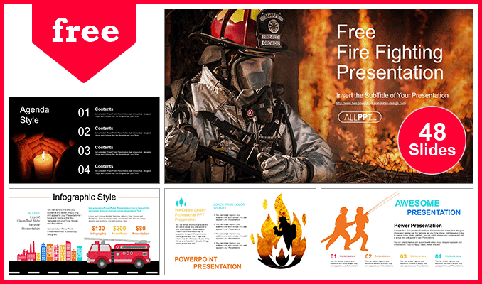 Firefighter Powerpoint templates and Google Slides themes -Slidego