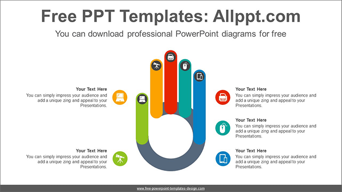 Five fingers PowerPoint Diagram Template - Powerpoint and google slides ...