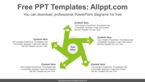Five radial arrows PowerPoint Diagram Template - Slidesgo templates