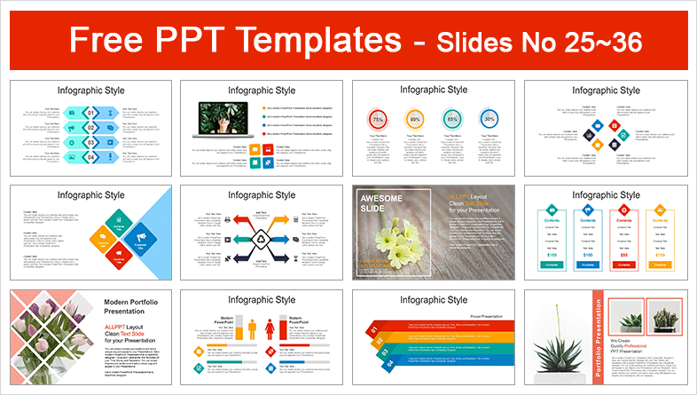 Flowers Red Frame PowerPoint Templates - Slidesgo templates