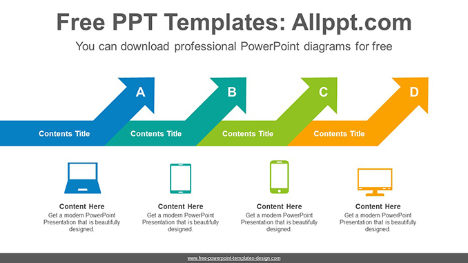Folded Rising Arrows PowerPoint Diagram - Slidesgo templates Folded Rising Arrows PowerPoint Diagram - Slidesgo templates