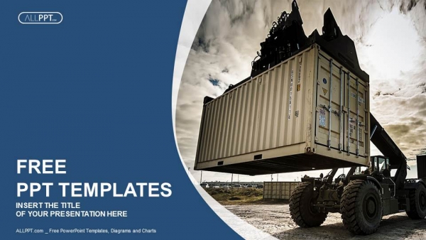 Forklift handling the container box PowerPoint Templates - Slidesgo ...