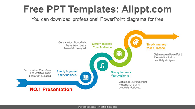 Four Circular Arrow PPT Diagram - Slidesgo templates Four Circular Arrow PPT Diagram - Slidesgo templates