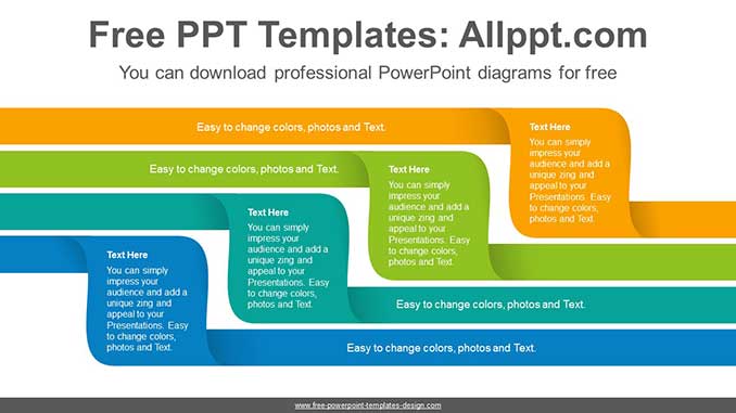 Four Twisted Ribbon PowerPoint Diagram - Slidesgo templates Four Twisted Ribbon PowerPoint Diagram - Slidesgo templates