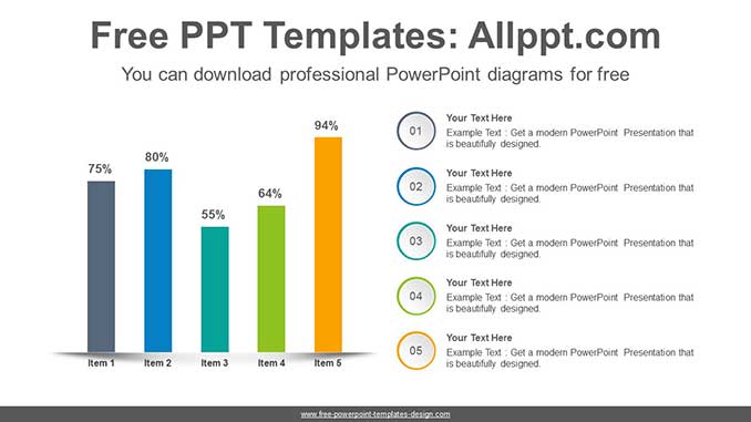 Four Vertical Bar Chart PPT Diagram - Slidesgo templates Four Vertical Bar Chart PPT Diagram - Slidesgo templates