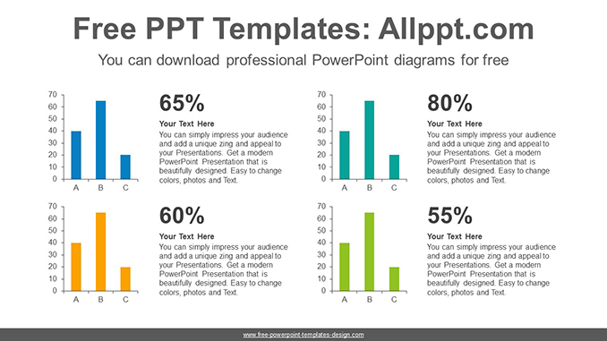 Four vertical bar chart PowerPoint Diagram Template - Slidesgo templates Four vertical bar chart PowerPoint Diagram Template - Slidesgo templates
