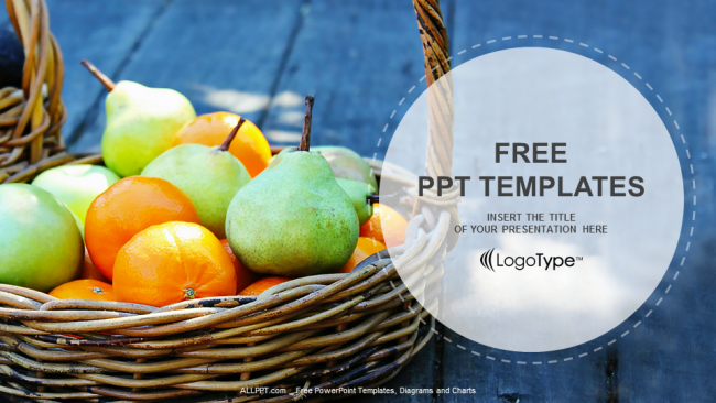Fresh Fruit Basket-Food PPT Templates - Slidesgo templates