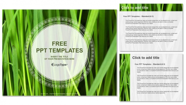 Fresh Green Grass PowerPoint Templates - Powerpoint and google slides ...