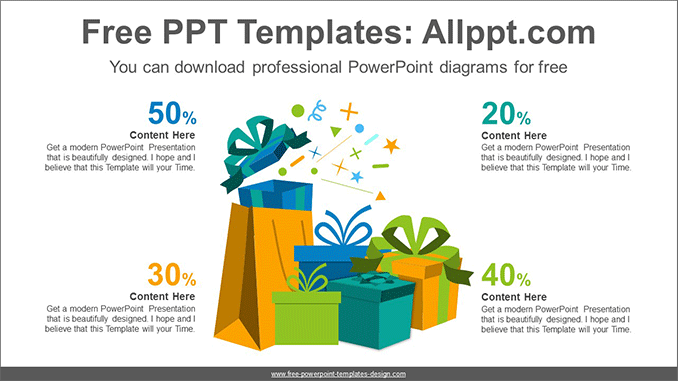 Gift boxes PowerPoint Diagram Template - Powerpoint and google slides ...