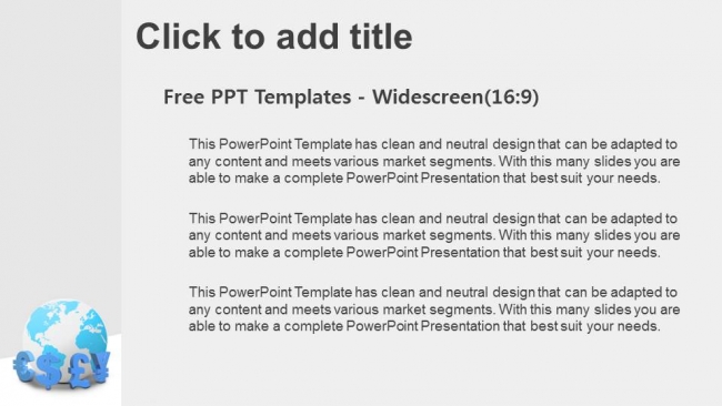 Global Currencies PowerPoint Templates - Slidesgo templates