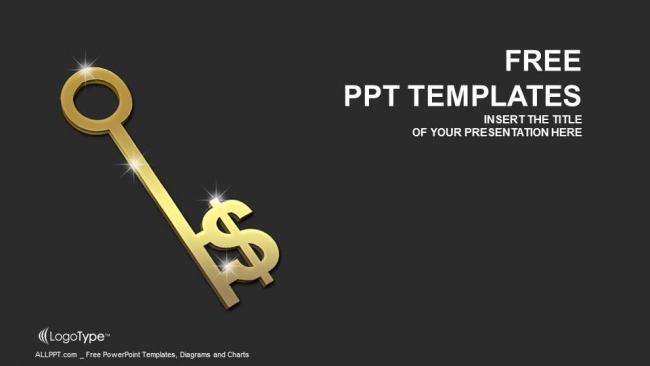 Gold Key With Dollar Sign PowerPoint Templates - Slidesgo templates
