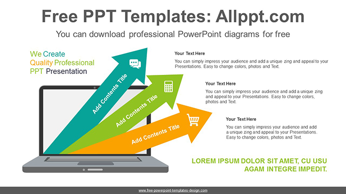 Gradual Rising Arrows PowerPoint Diagram - Powerpoint and google slides ...