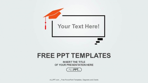 Graduation cap on Speech balloon PowerPoint Templates - Slidesgo templates