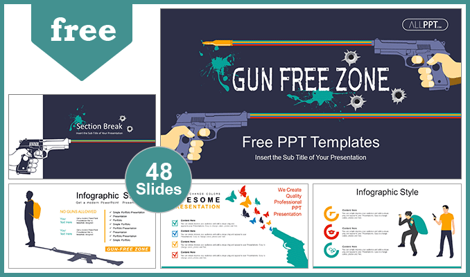 Gun Free Zone PowerPoint Templates - Slidesgo templates