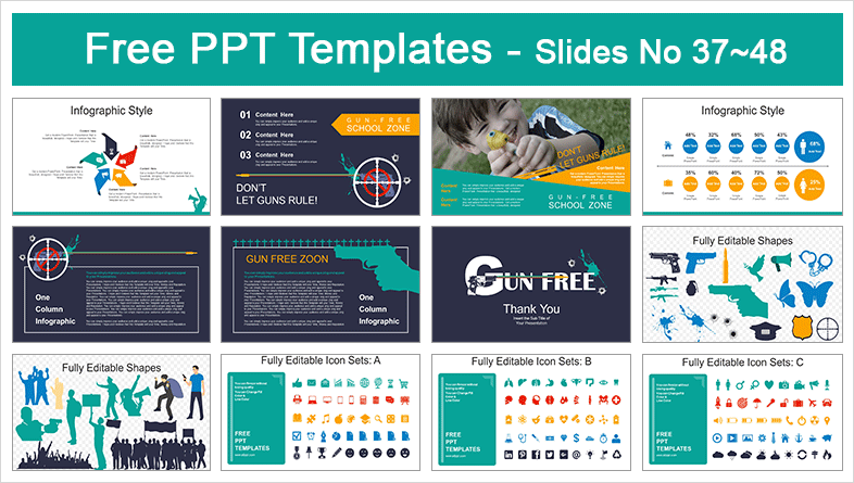 Gun Free Zone PowerPoint Templates - Slidesgo templates