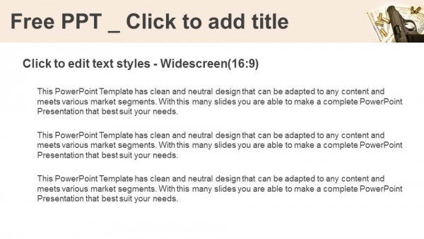Gun and group of Bullets PowerPoint Templates - Powerpoint and google ...