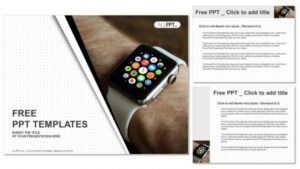 Hand wearing elegant smartwatch PowerPoint Templates - Slidesgo templates