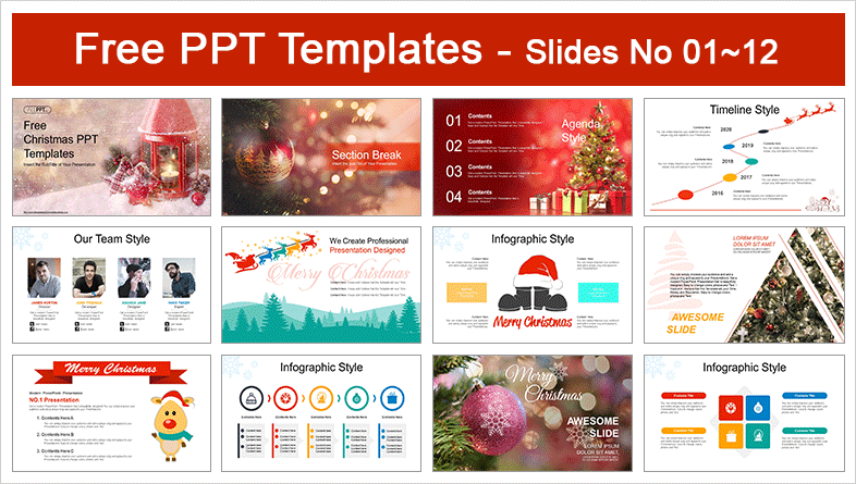 Happy Christmas PowerPoint Templates - Powerpoint and google slides ...