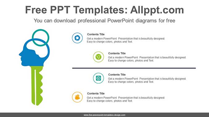 Head Brain Key PowerPoint Diagram - Slidesgo templates