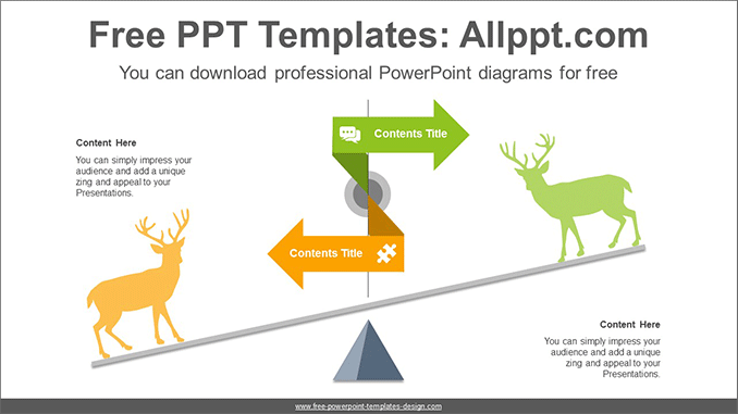 Horizontal balance PowerPoint Diagram Template - Slidesgo templates