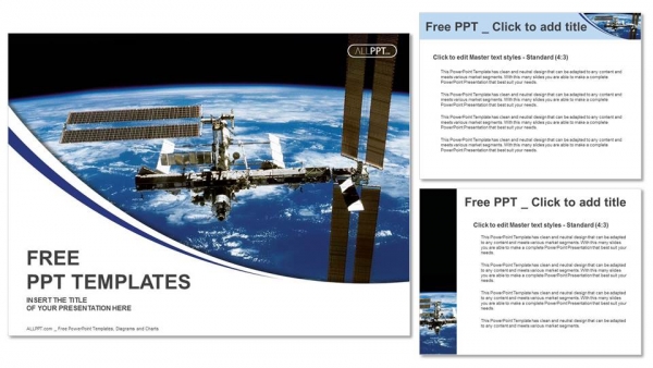 International Space Station in orbit around the earth PowerPoint ...