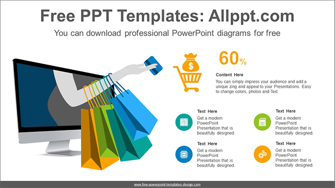 Internet shopping PowerPoint Diagram Template - Slidesgo templates