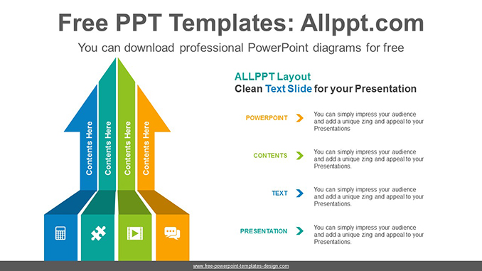 Large Rising Arrows PowerPoint Diagram - Powerpoint and google slides ...
