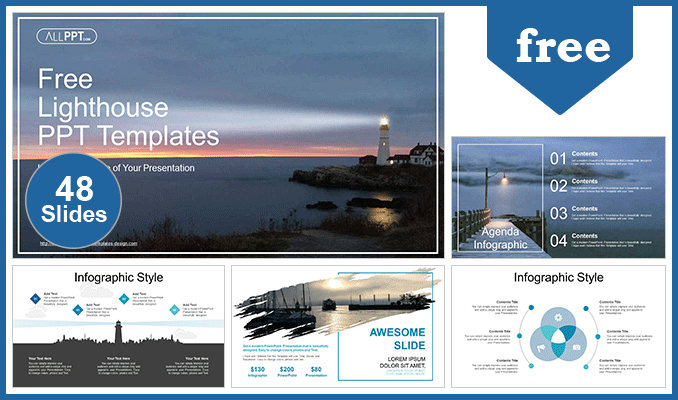 Lighthouse Landscape PowerPoint Templates - Slidesgo templates