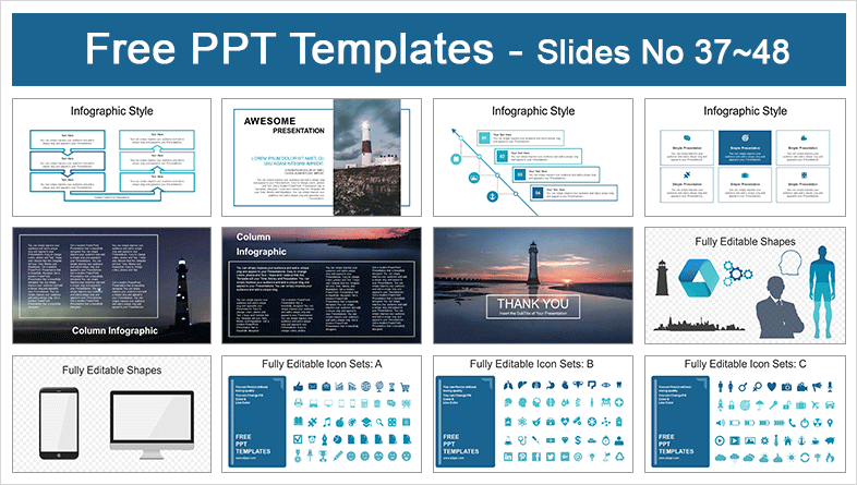 Lighthouse Landscape PowerPoint Templates - Slidesgo templates