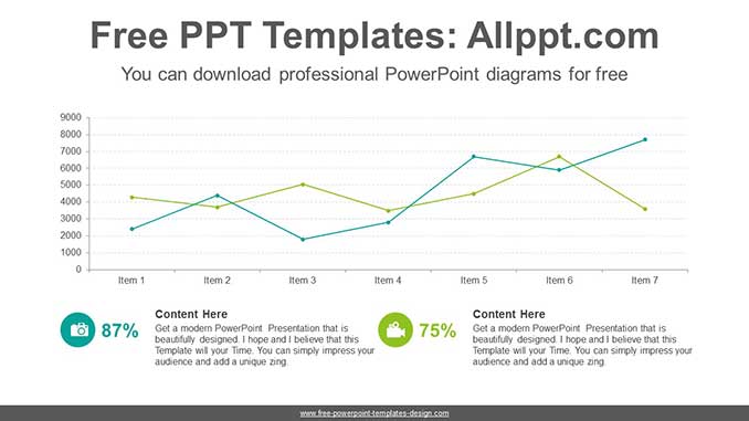 Line Chart Compare PPT Diagram - Slidesgo templates Line Chart Compare PPT Diagram - Slidesgo templates