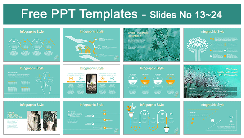 Linear Leaves Pattern PowerPoint Templates - Slidesgo templates