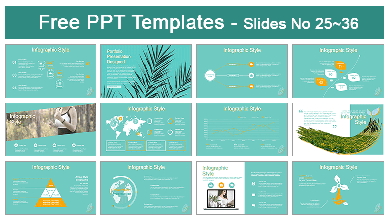 Linear Leaves Pattern PowerPoint Templates - Slidesgo templates