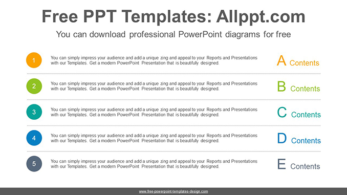 List alphabet PowerPoint Diagram Template - Slidesgo templates