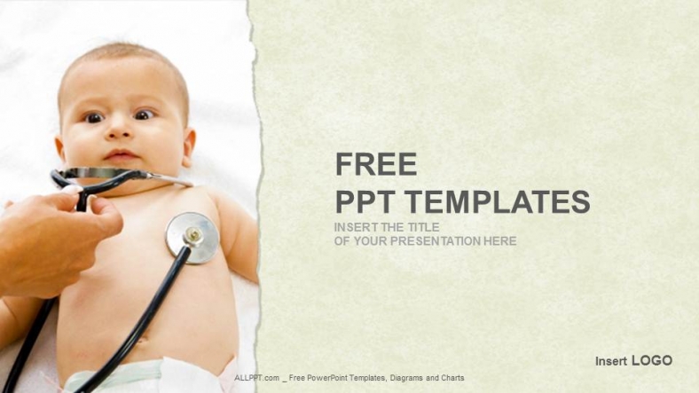 Little Baby With Stethoscope-Medical PPT Templates - Powerpoint and ...