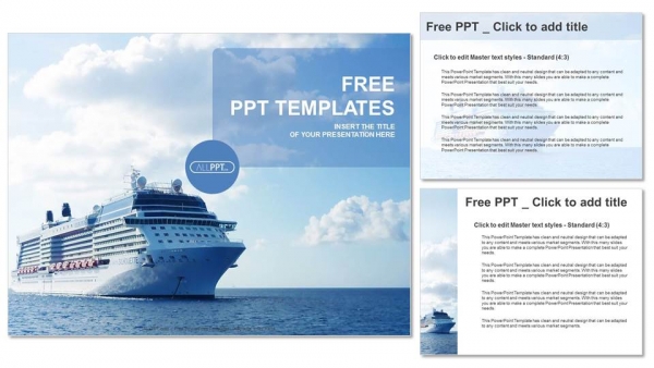 Luxury cruise ship sailing PowerPoint Templates - Slidesgo templates