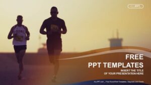 Marathon runners running on city road PowerPoint Templates - Slidesgo ...