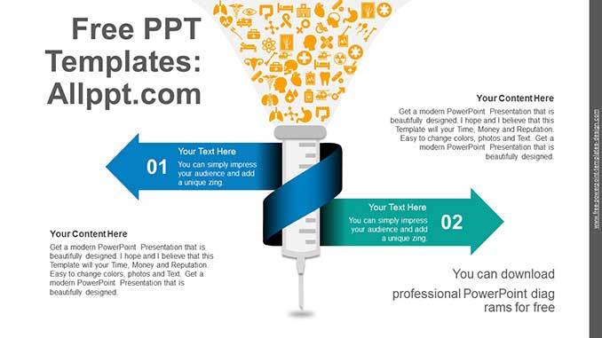 Medical Syringe PowerPoint Diagram - Slidesgo templates