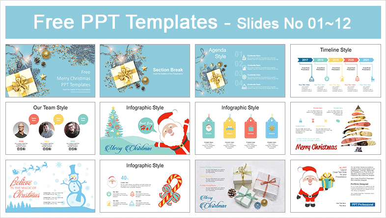 Merry Christmas PowerPoint Templates - Slidesgo templates