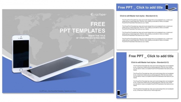 Mobile phones with lines PowerPoint Templates - Slidesgo templates