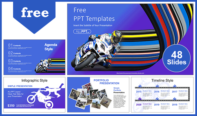 Motorcycle Racing Sports PowerPoint Templates - Slidesgo templates
