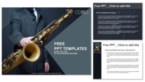 Musician holding saxophone PowerPoint Templates - Slidesgo templates