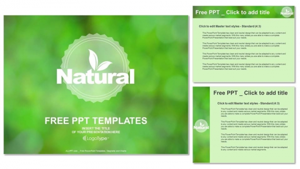 Natural product logo design PowerPoint Templates - Powerpoint and ...