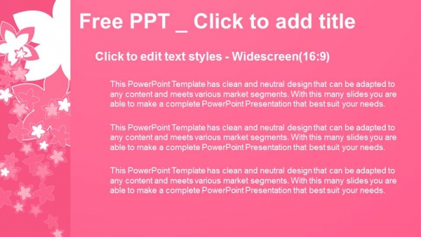 Nature with of pink flowers PowerPoint Templates - Slidesgo templates