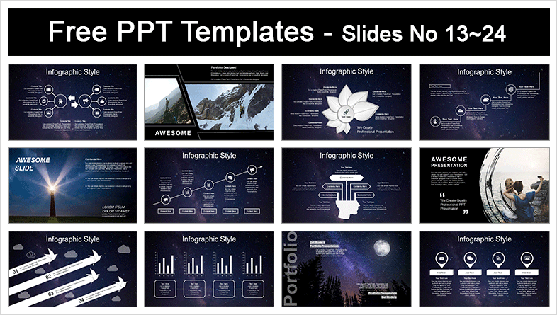 Night Sky Full Moon PowerPoint Templates - Slidesgo templates