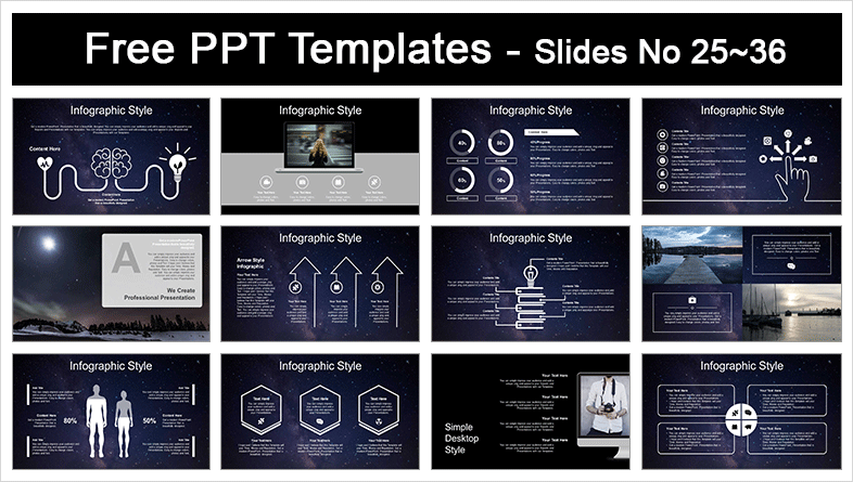 Night Sky Full Moon PowerPoint Templates - Powerpoint and google slides ...