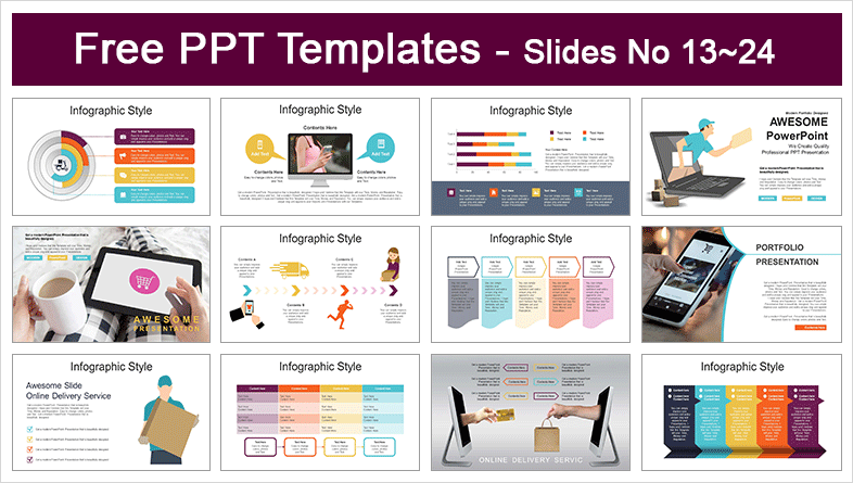 Online Delivery Service PowerPoint Templates - Powerpoint and google ...