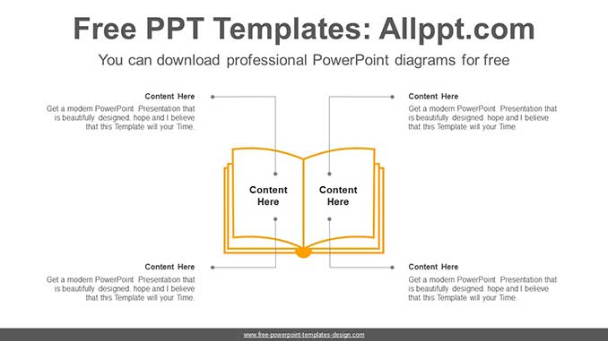 Open Book PowerPoint Diagram - Slidesgo templates