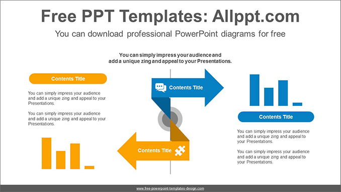 Opposite Arrow Bar Chart PowerPoint Diagram Template - Slidesgo templates Opposite Arrow Bar Chart PowerPoint Diagram Template - Slidesgo templates