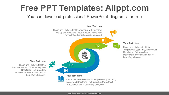 Opposite curve arrow PowerPoint Diagram Template - Slidesgo templates Opposite curve arrow PowerPoint Diagram Template - Slidesgo templates