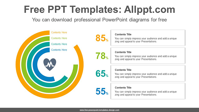 Overlapped doughnut charts PowerPoint Diagram Template - Slidesgo templates Overlapped doughnut charts PowerPoint Diagram Template - Slidesgo templates